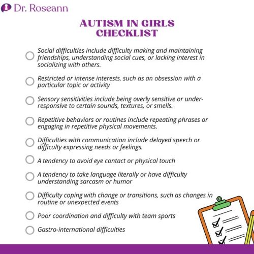 Autism in Girls: A Checklist of Symptoms